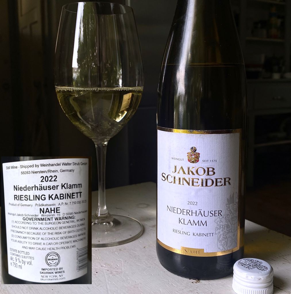 2022 Weingut Jakob Schneider Niederhäuser Klamm Riesling Kabinett, Germany, Nahe - CellarTracker