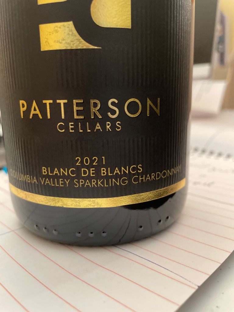 2021 Patterson Cellars Chardonnay Blanc de Blancs SageCliffe Vineyard ...