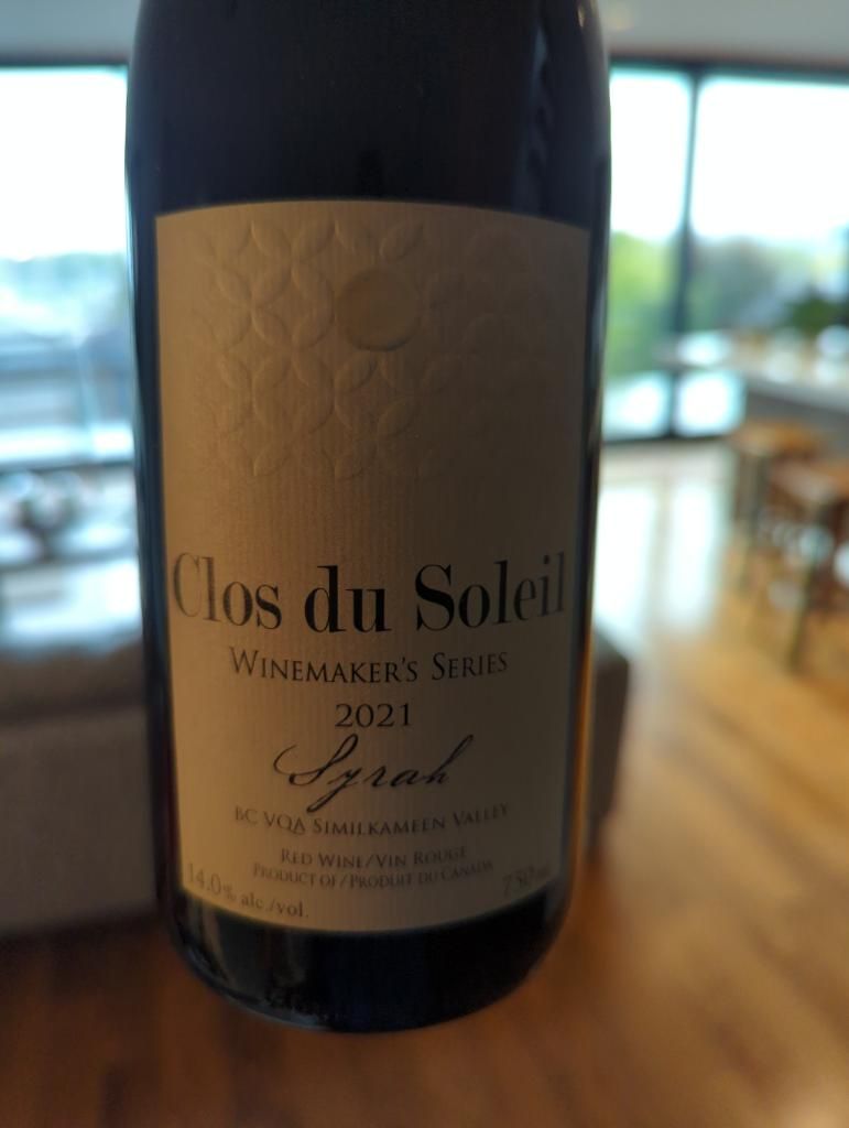 2021 Clos du Soleil Syrah Winemaker's Series, Canada, British Columbia ...