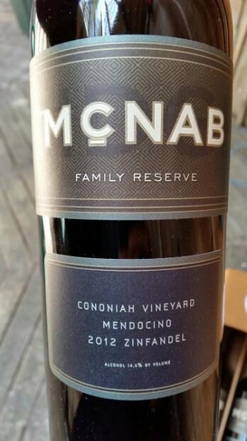 2012 McNab Ridge Zinfandel Family Reserve Cononiah Vineyard, USA ...