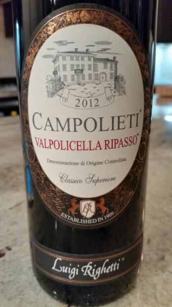 2012 Luigi Righetti Ripasso della Valpolicella Classico Superiore ...