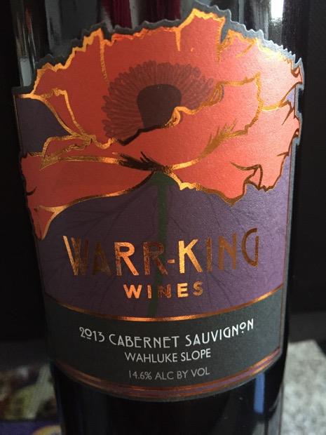 2013 Warr-King Wines Cabernet Sauvignon, USA, Washington, Columbia ...