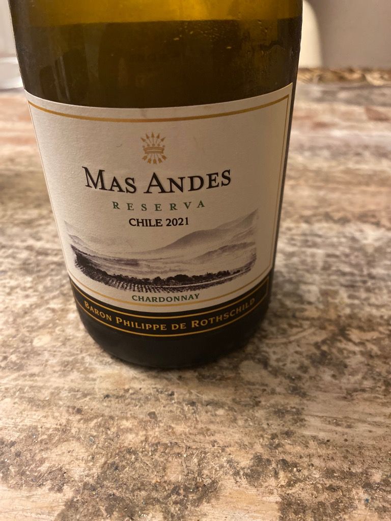 2021 Baron Philippe de Rothschild Chardonnay Mas Andes Reserva, Chile ...