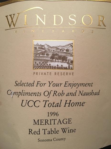 1996 Windsor Vineyards Meritage, USA, California, Sonoma County ...