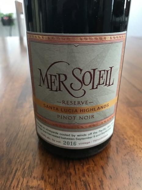 2016 Mer Soleil Pinot Noir Reserve, USA, California, Central Coast ...