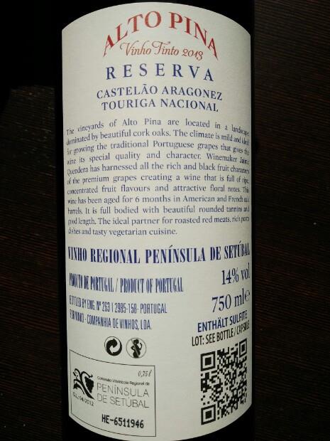 2013 Cooperativa Agricola de Santo Vinho Regional Península de Setúbal ...