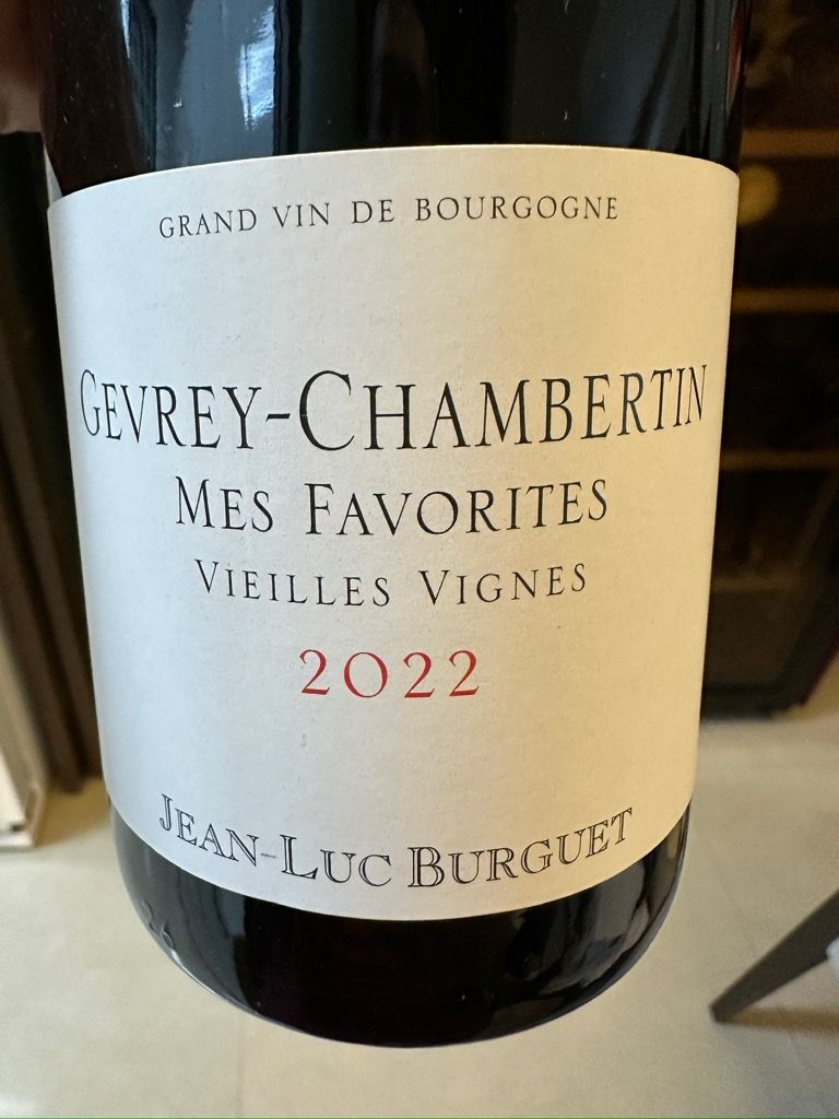 2022 Jean-Luc & Eric Burguet Gevrey-Chambertin Mes Favorites Vieilles ...