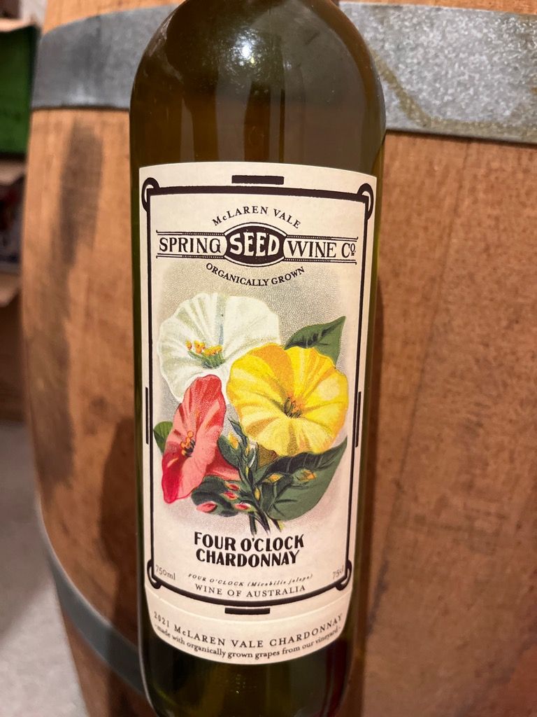 2022 Spring Seed Wine Company Chardonnay Four O'clock, Australia, South ...
