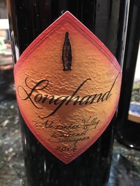 2014 Longhand Wines Cabernet Sauvignon, USA, California, Sonoma County ...