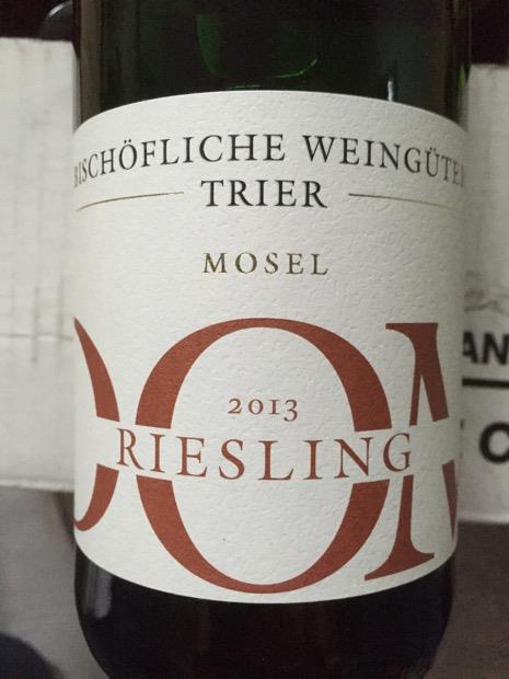 2013 Bischöfliche Weingüter Trier Dom Riesling Trocken Mosel Saar Ruwer ...