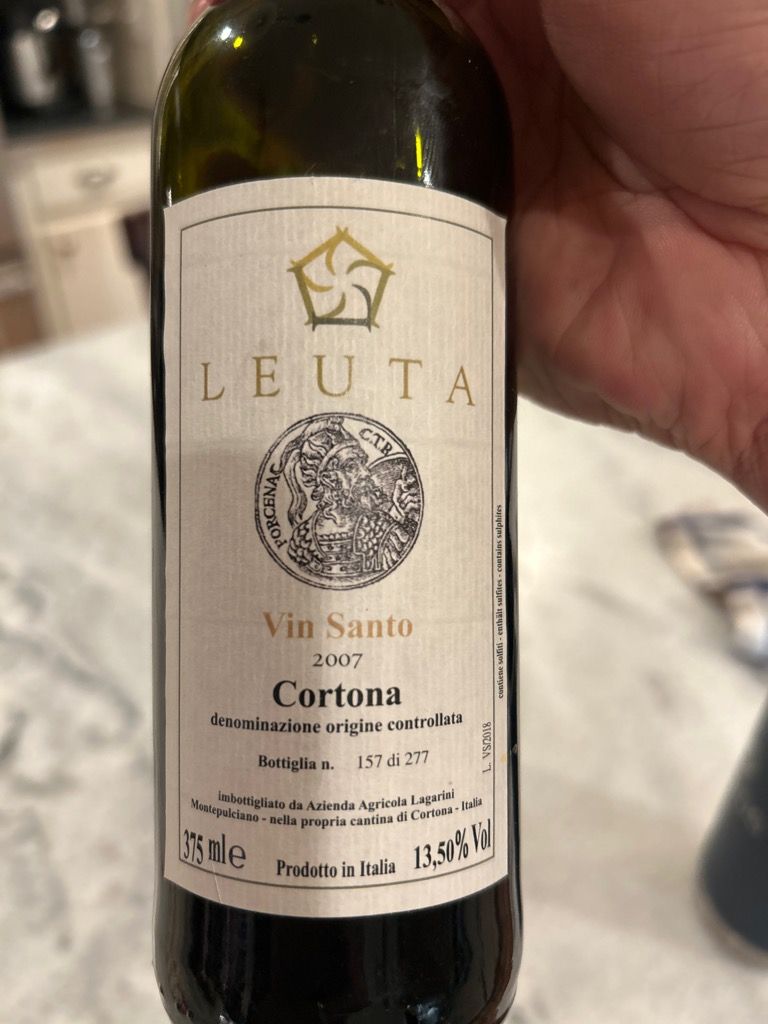 2007 Leuta Cortona Vin Santo Occhio di Pernice, Italy, Tuscany, Cortona ...