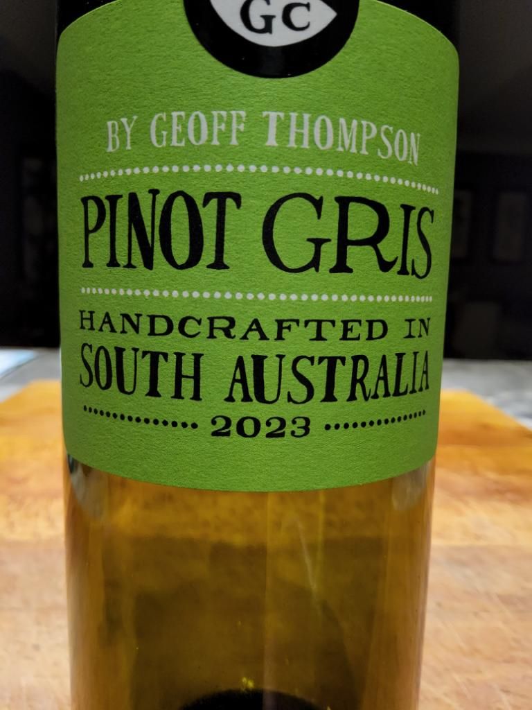2022 GC by Geoff Thompson Pinot Gris Adelaide Hills Langhorne Creek ...