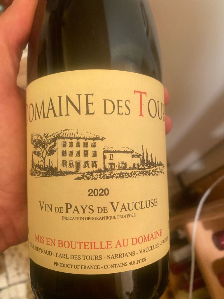 2020 Domaine des Tours Vaucluse, France, Rhône, Southern Rhône ...