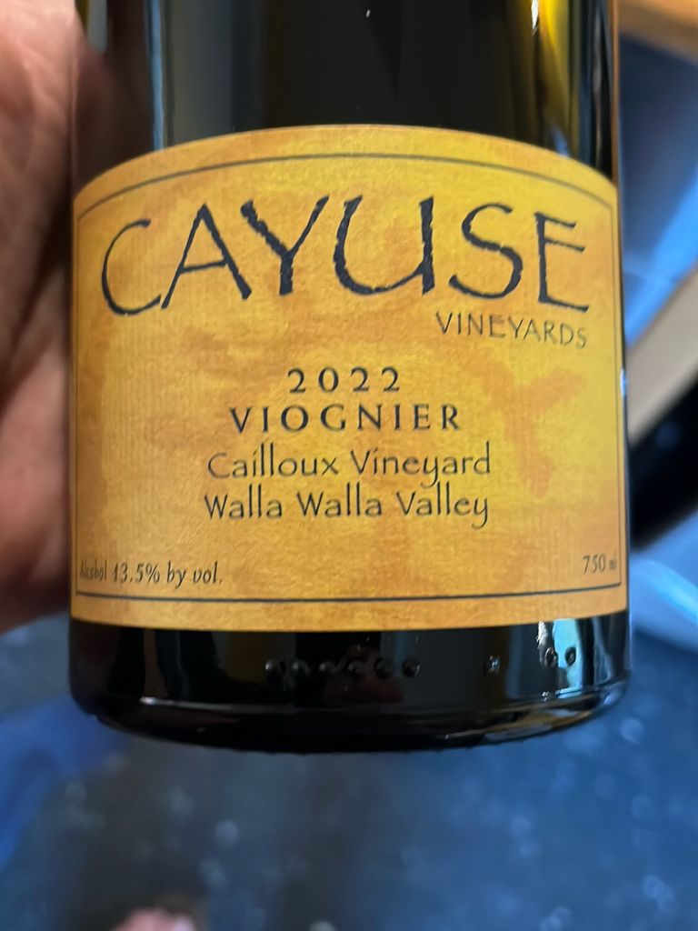 2022 Cayuse Viognier Cailloux Vineyard, USA, Washington, Columbia ...