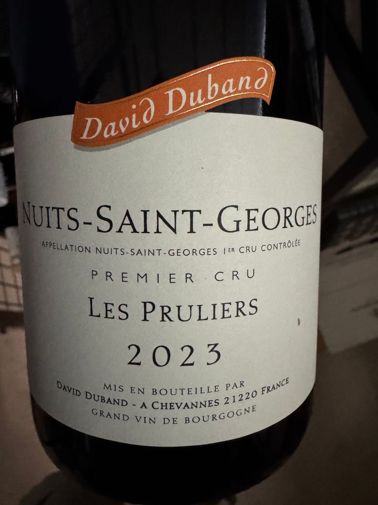 2024 David Duband Nuits-Saint-Georges 1er Cru Les Pruliers, France ...