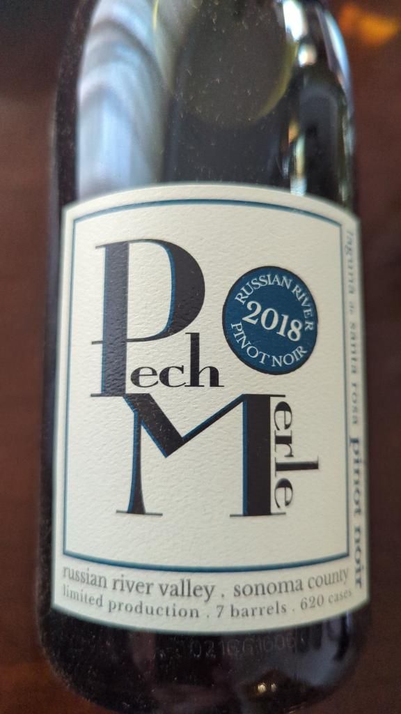 2018 Pech Merle Pinot Noir Laguna de Santa Rosa, USA, California ...