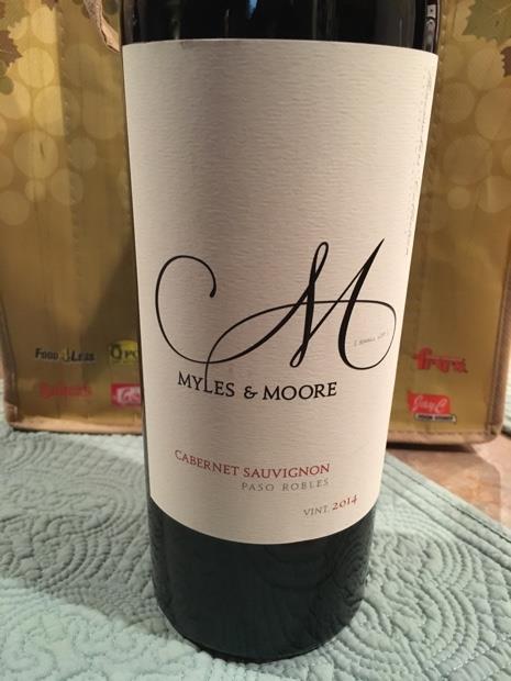 2014 Myles & Moore Cabernet Sauvignon, USA, California, Central Coast ...