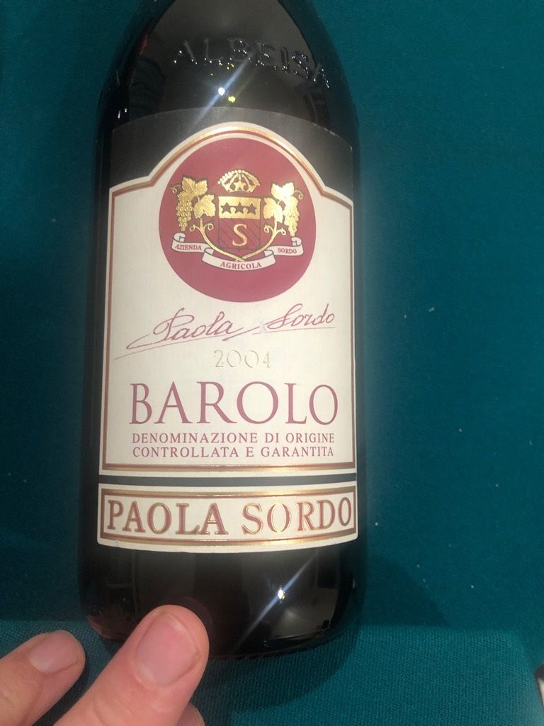 2004 Paola Sordo Barolo, Italy, Piedmont, Langhe, Barolo - CellarTracker