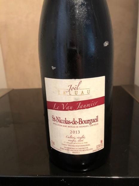 2016 Joël Taluau Saint-Nicolas-de-Bourgueil Le Vau Jaumier, France, Loire Valley, Touraine ...
