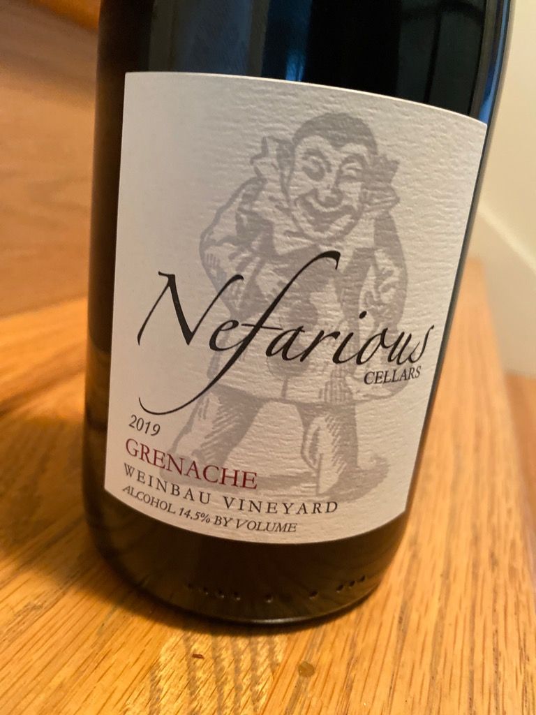 2022 Nefarious Cellars Grenache, USA, Washington, Columbia Valley ...