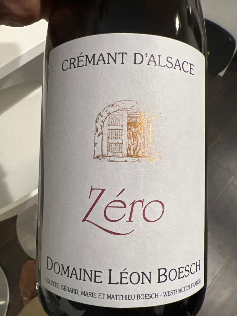 2019 Domaine Léon Boesch Crémant d'Alsace Brut Zéro, France, Alsace, Crémant d'Alsace ...