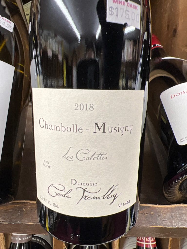 2020 Cecile Tremblay Chambolle-Musigny Les Cabottes, France, Burgundy ...