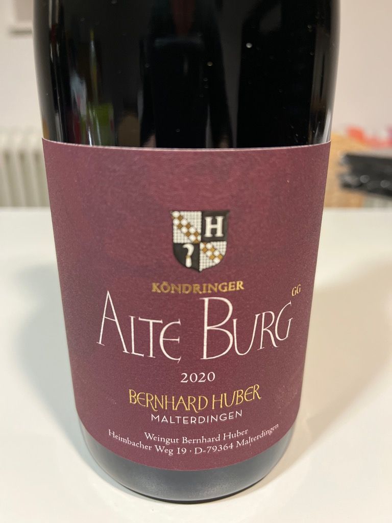 2020 Bernhard Huber Köndringer Alte Burg Spätburgunder Großes Gewächs ...