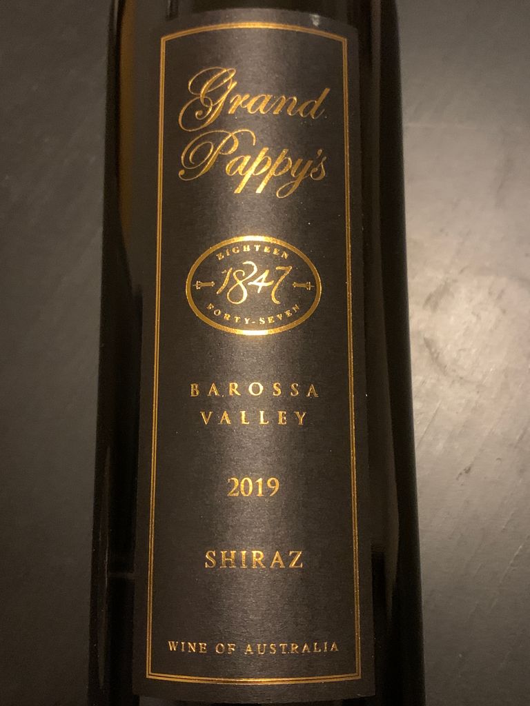 2019 Eighteen Forty Seven Winery Shiraz Grand Pappy's, Australia, South ...