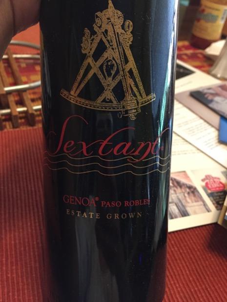 2016 Sextant Wines Genoa, USA, California, Central Coast, Paso Robles ...