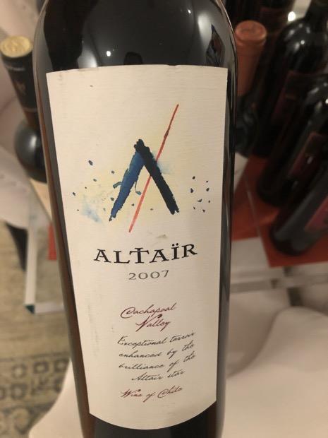 2007 Altaïr Vineyards & Winery Altaïr, Chile, Rapel Valley, Cachapoal ...
