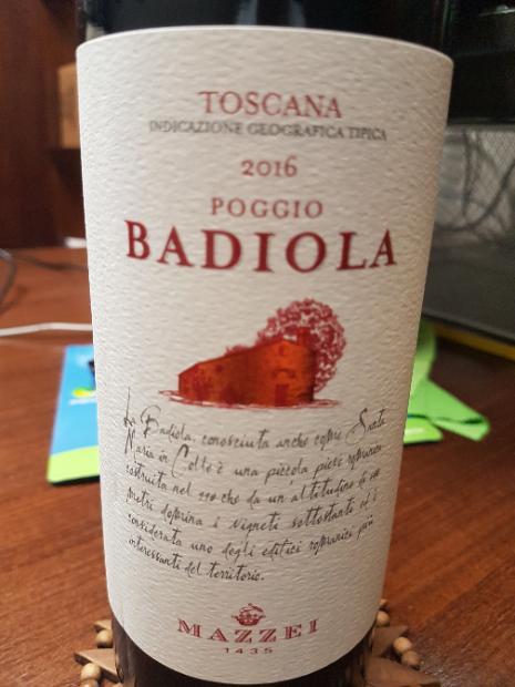 2016 Marchesi Mazzei Poggio alla Badiola Toscana IGT, Italy, Tuscany ...