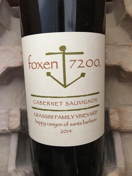 2014 Foxen Cabernet Sauvignon 7200 Grassini Family Vineyard, USA ...