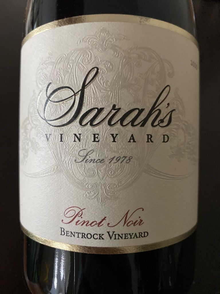 2020 Sarah's Vineyard Pinot Noir Bentrock, USA, California, Central ...