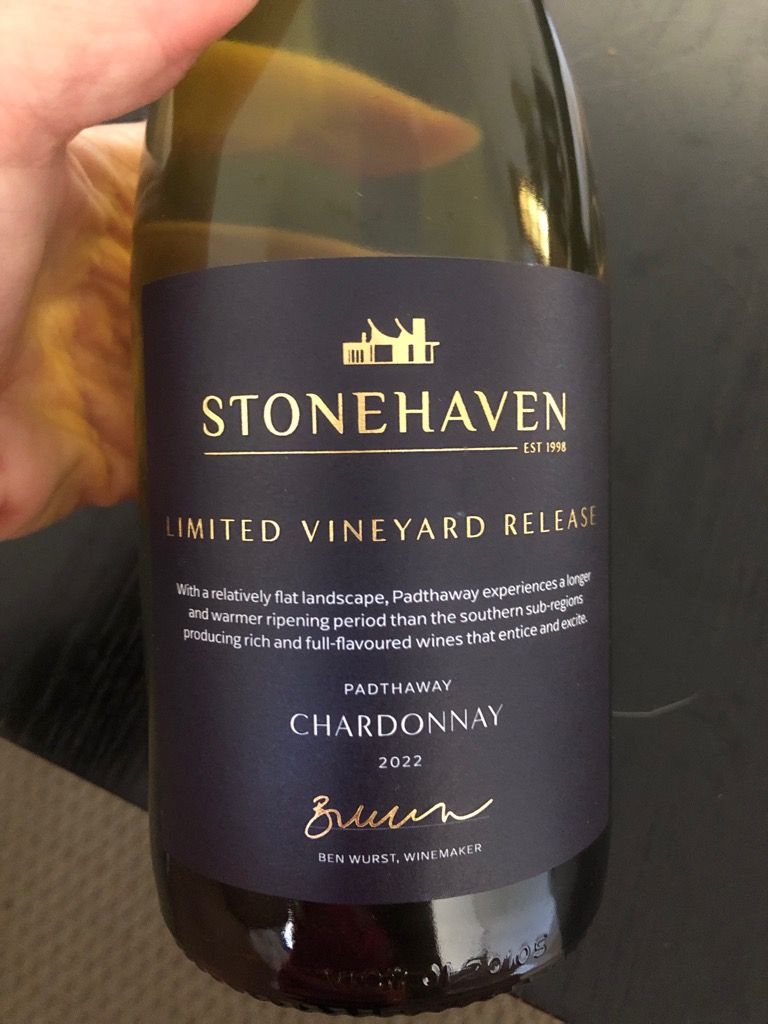 2022 Stonehaven Chardonnay Limited Vineyard Release, Australia, South ...