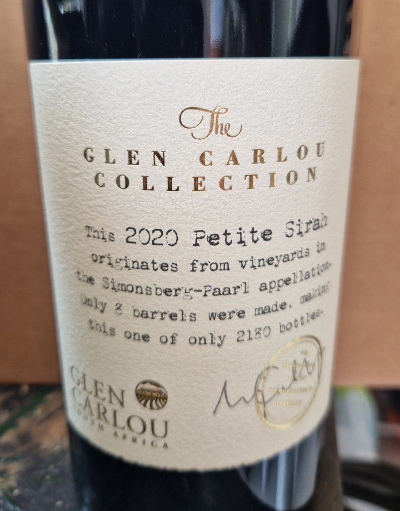 2020 Glen Carlou Petite Sirah Collection Glen Carlou, South Africa ...