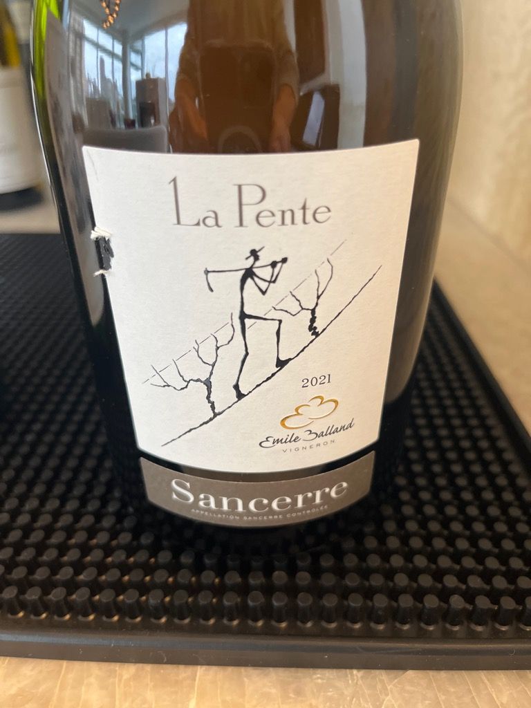 2022 Emile Balland Sancerre La Pente, France, Loire Valley, Upper Loire ...
