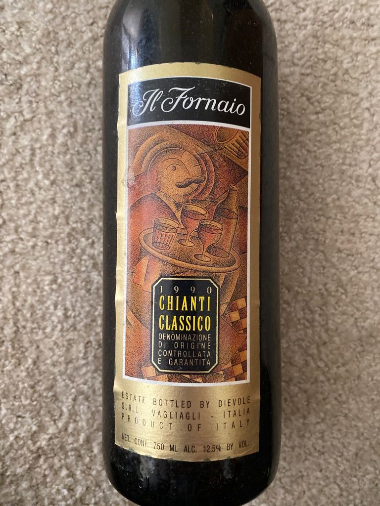 1990 Il Fornaio Chianti Classico Restaurant Label, Italy, Tuscany ...