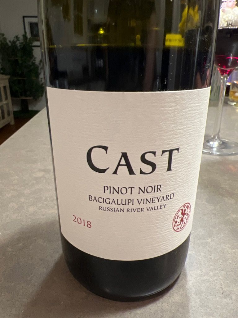 2018 Cast Wines Pinot Noir Bacigalupi Vineyard, USA, California, Sonoma ...