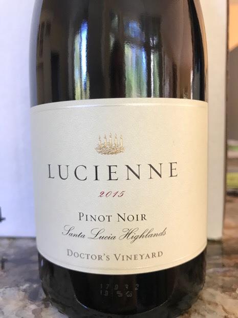 2015 Lucienne Pinot Noir Doctor's Vineyard, USA, California, Central ...