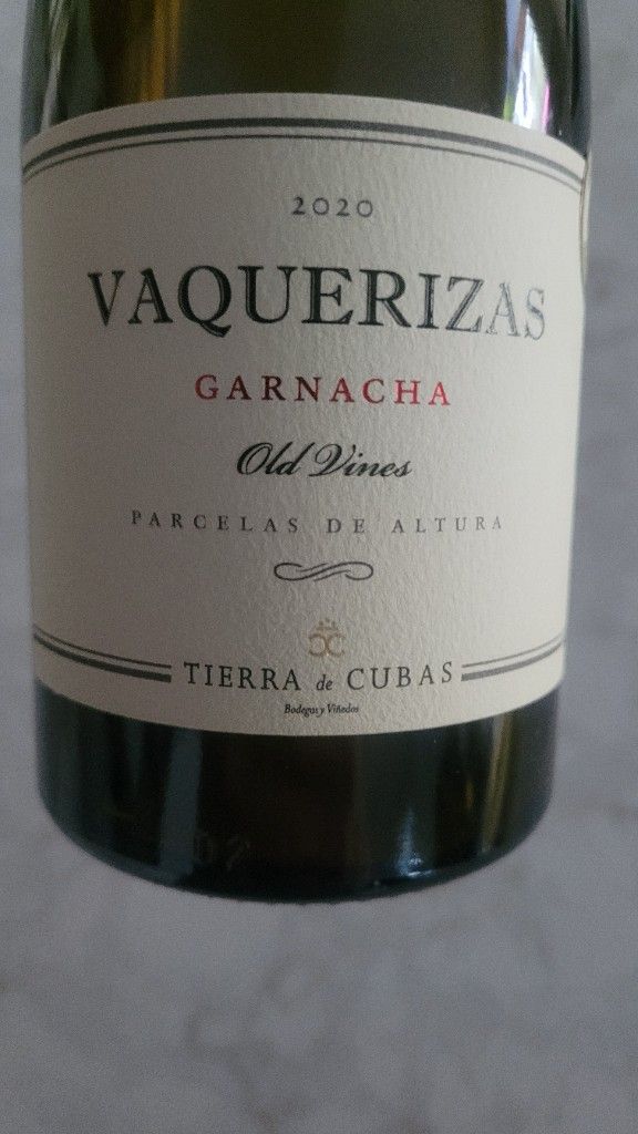 2020 Bodegas y Viñedos Tierra de Cubas Garnacha Vaquerizas Old Vines ...