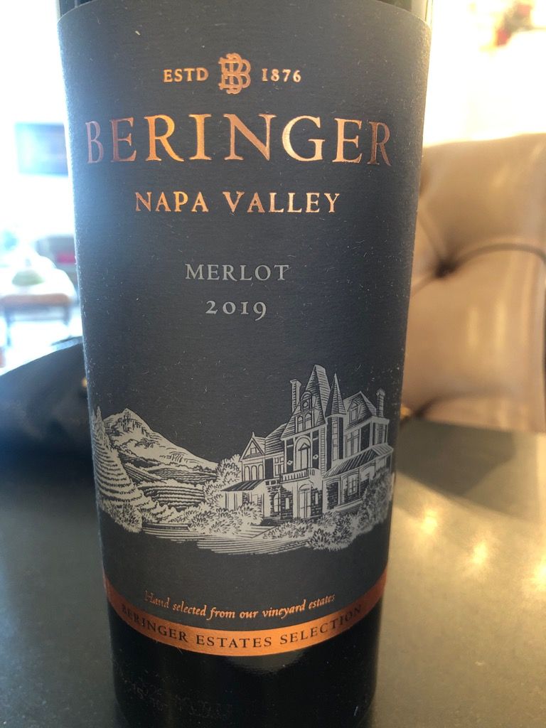 2019 Beringer Vineyards Merlot Beringer Estates Selection, USA ...