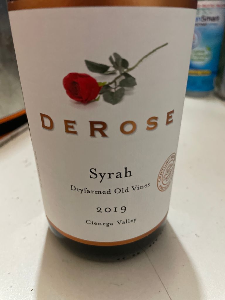 2019 DeRose Syrah Dry Farmed Old Vines, USA, California, Central Coast ...