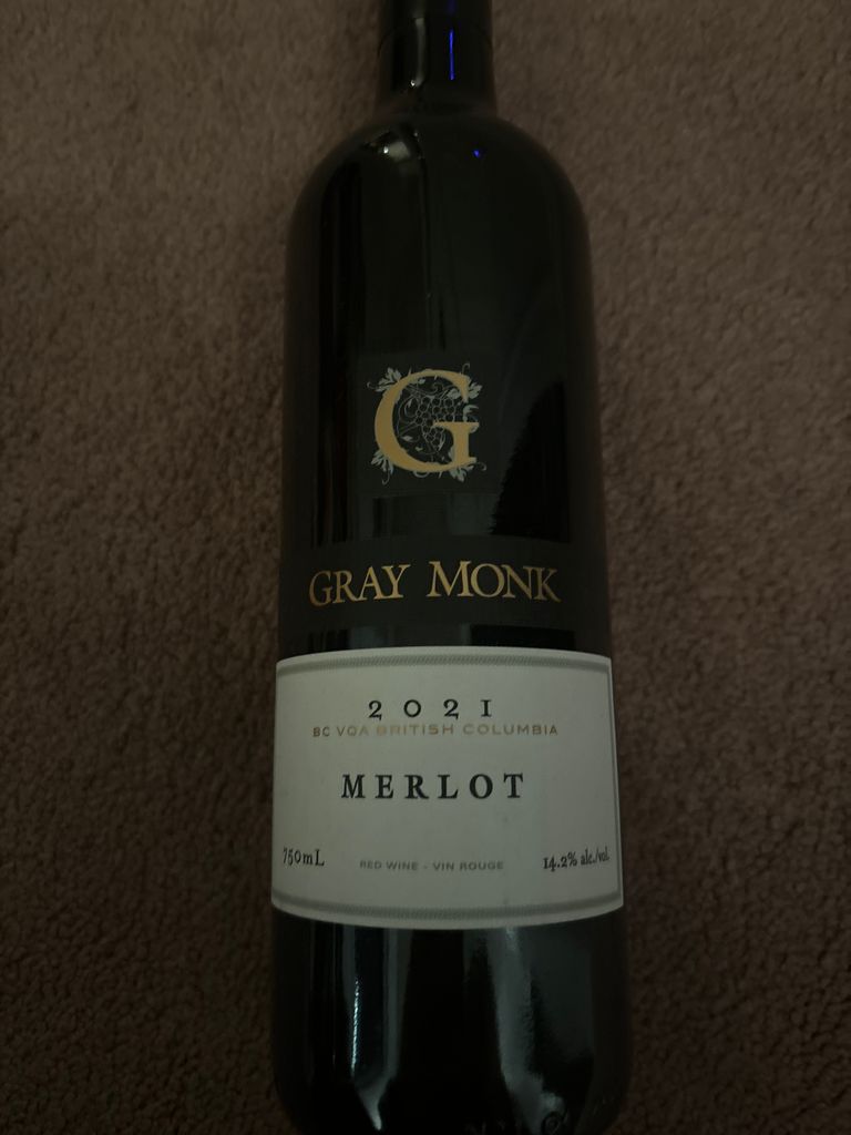 2022 Gray Monk Estate Winery Merlot, Canada, British Columbia, Okanagan ...