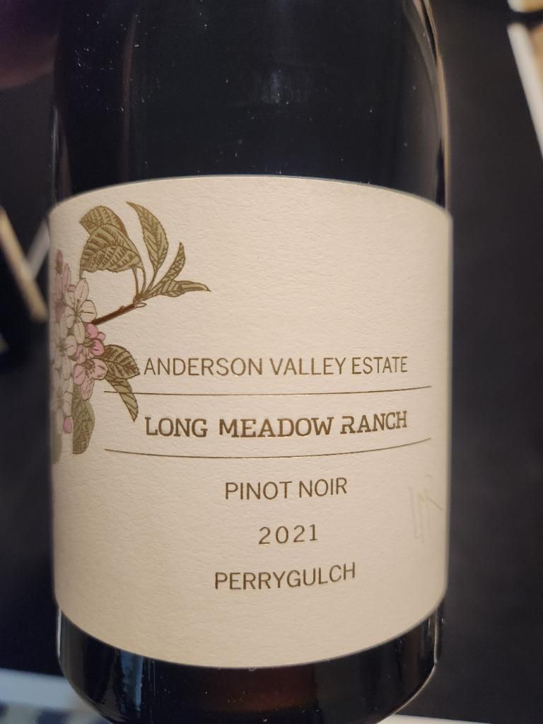 2021 Long Meadow Ranch Pinot Noir Anderson Valley Estate Tanbark Mill ...