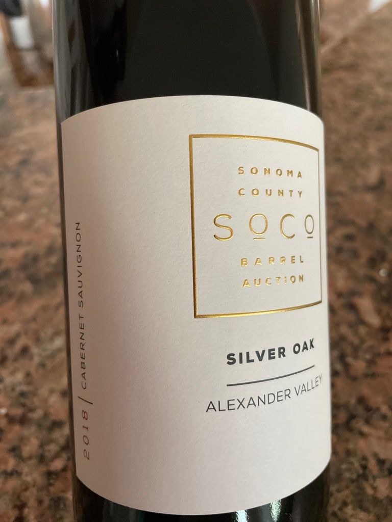 2018 Silver Oak SoCo Barrel Auction Top of the Class, USA, California ...