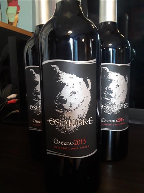 2015 Oso Libre Zinfandel Osezno, USA, California, Central Coast, Paso ...