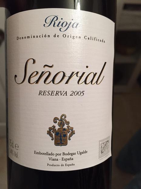 2005 Bodegas Ugalde Rioja Senorial Reserva, Spain, La Rioja, Rioja ...