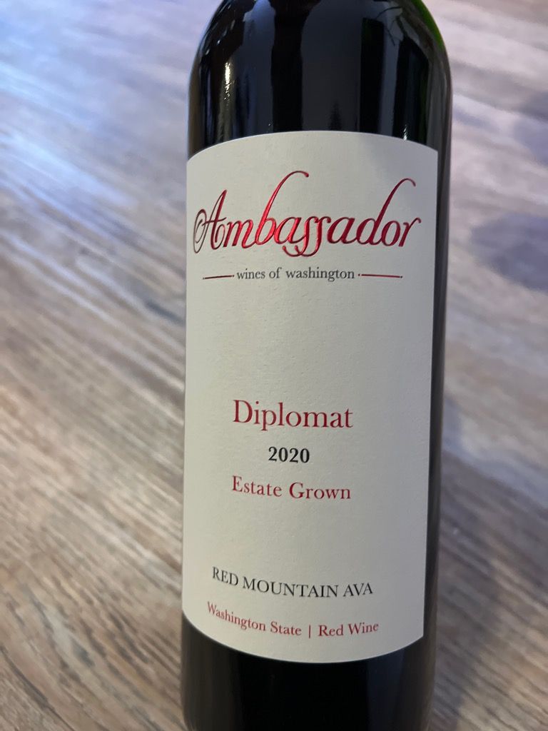2020 Ambassador Wines Diplomat, USA, Washington, Columbia Valley, Red Mountain - CellarTracker