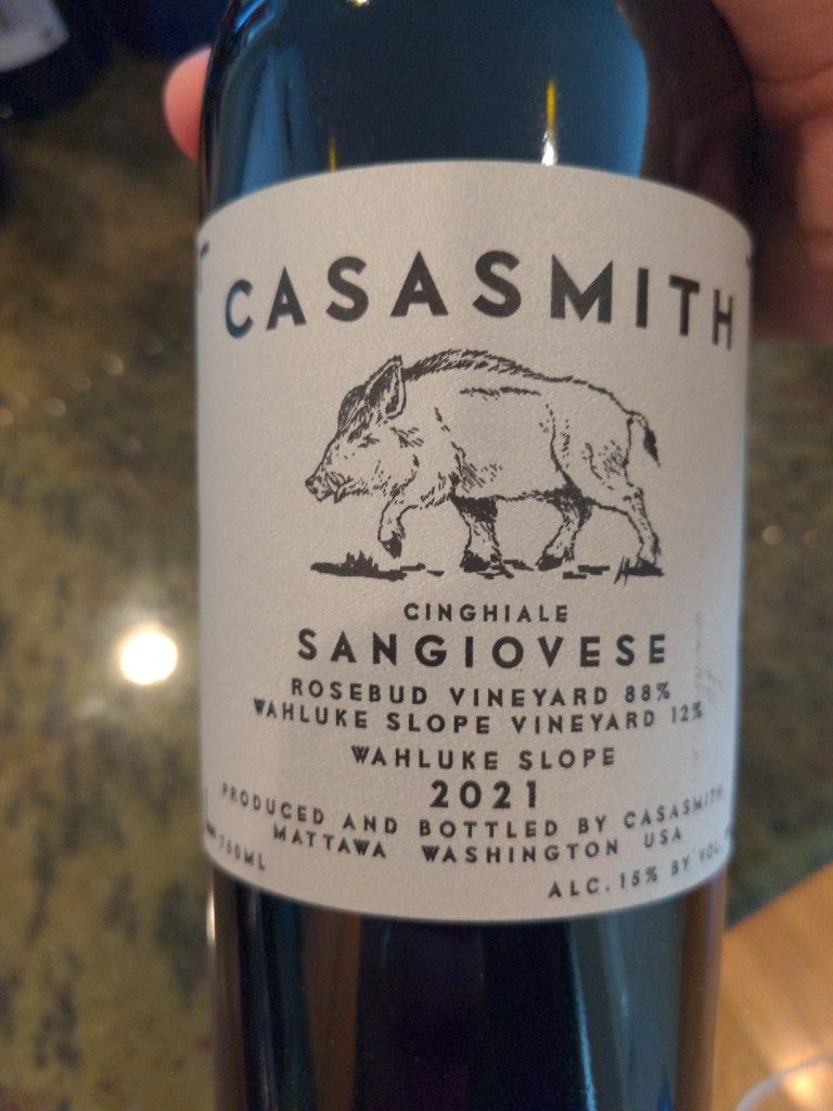 2021 Casa Smith Sangiovese Cinghiale, USA, Washington, Columbia Valley, Wahluke Slope ...