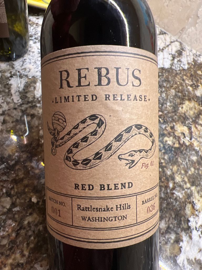 NV Rebus Limited Release Red Blend, USA, Washington, Columbia Valley, Rattlesnake Hills ...